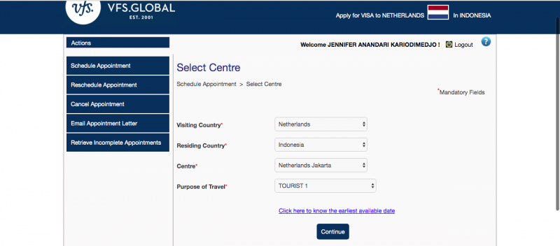 Visa.vfsglobal.com Login